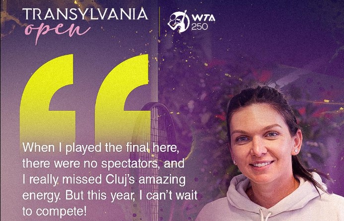 Începe Transylvania Open turneu WTA 250! Când va JUCA Simona Halep la Cluj