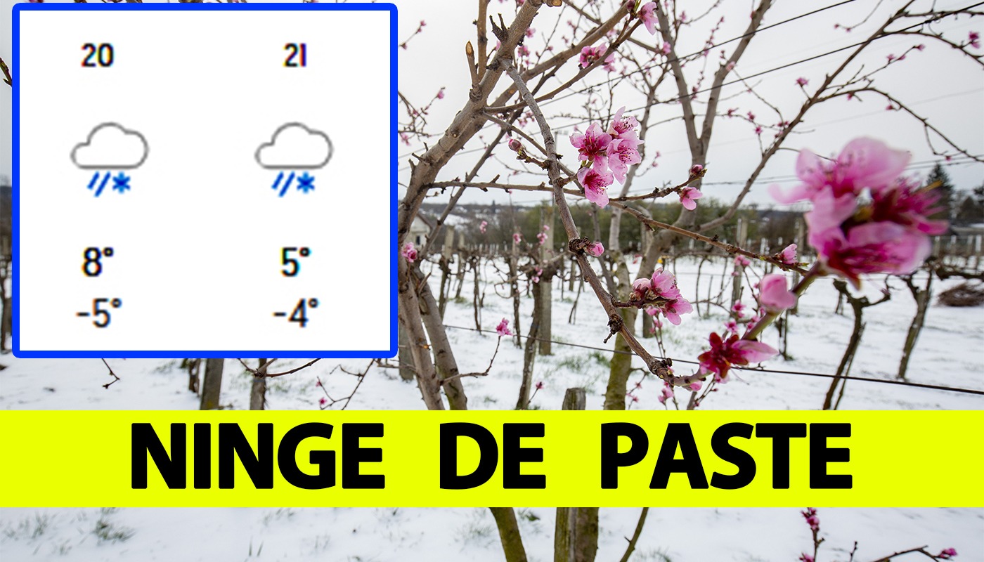 Orașele din România în care va ninge de Paște, potrivit meteorologilor ...