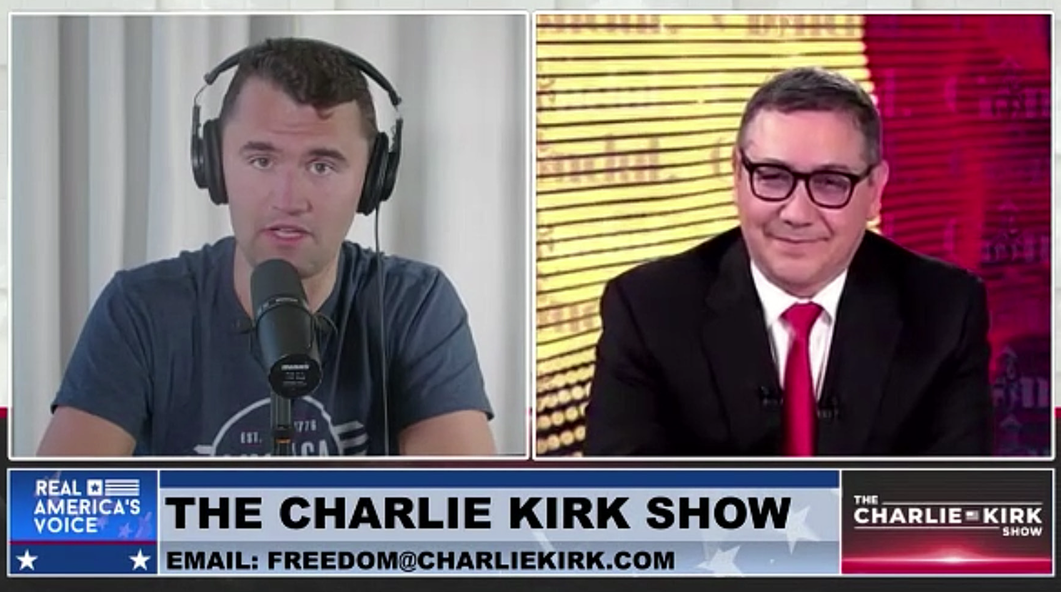 Charlie Kirk, ucis la un eveniment, a realizat un interviu în studioul ...