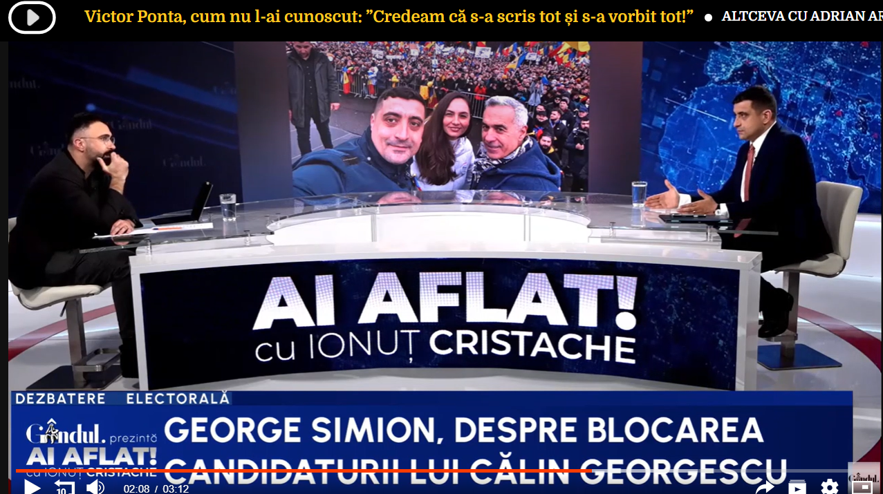 George Simion: "Eu cred că știu cine este Georgescu. Eu pot să vă spun cu certitudine că domnul ...