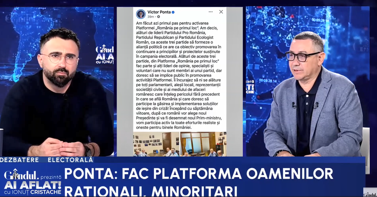Victor Ponta, despre platforma politică pe care a lansat-o: PLATFORMA oamenilor raționali din ...