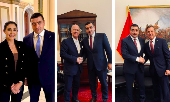 George Simion a avut ÎNTÂLNIRI cu congresmeni și cu oameni relevanți ...