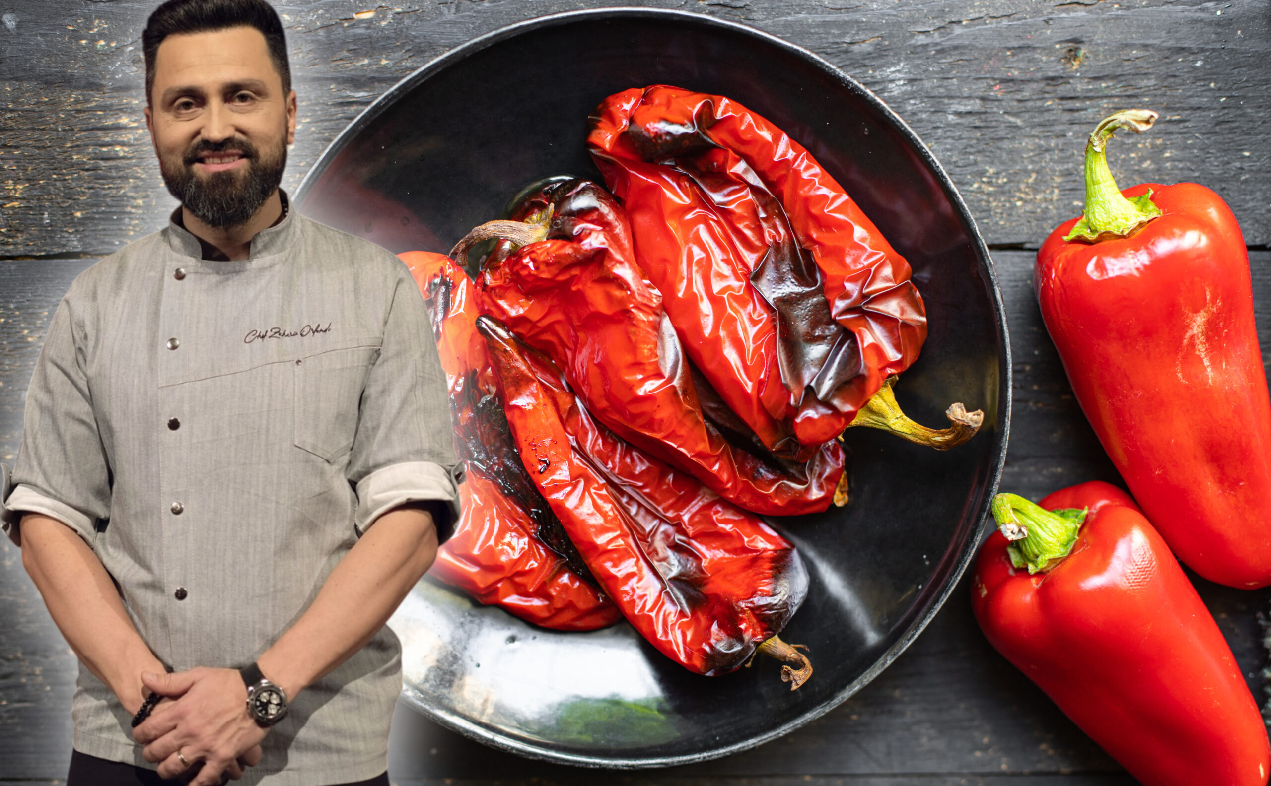 Rețeta de salată de ardei copți a lui chef Orlando Zaharia ...