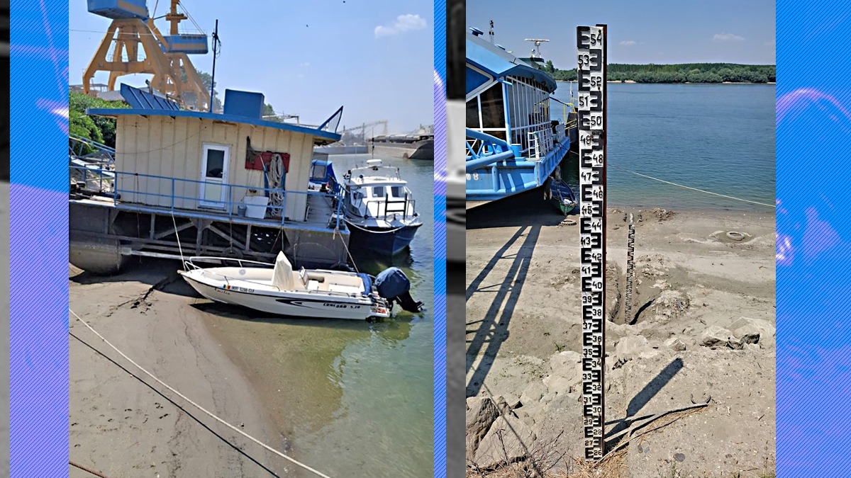Minim istoric al debitului Dunării la Calafat. Apele fluviului scad de ...