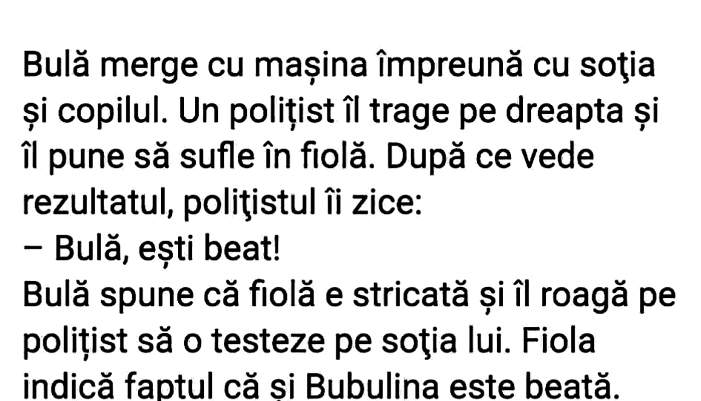 BANC | Bulă și fiola stricată