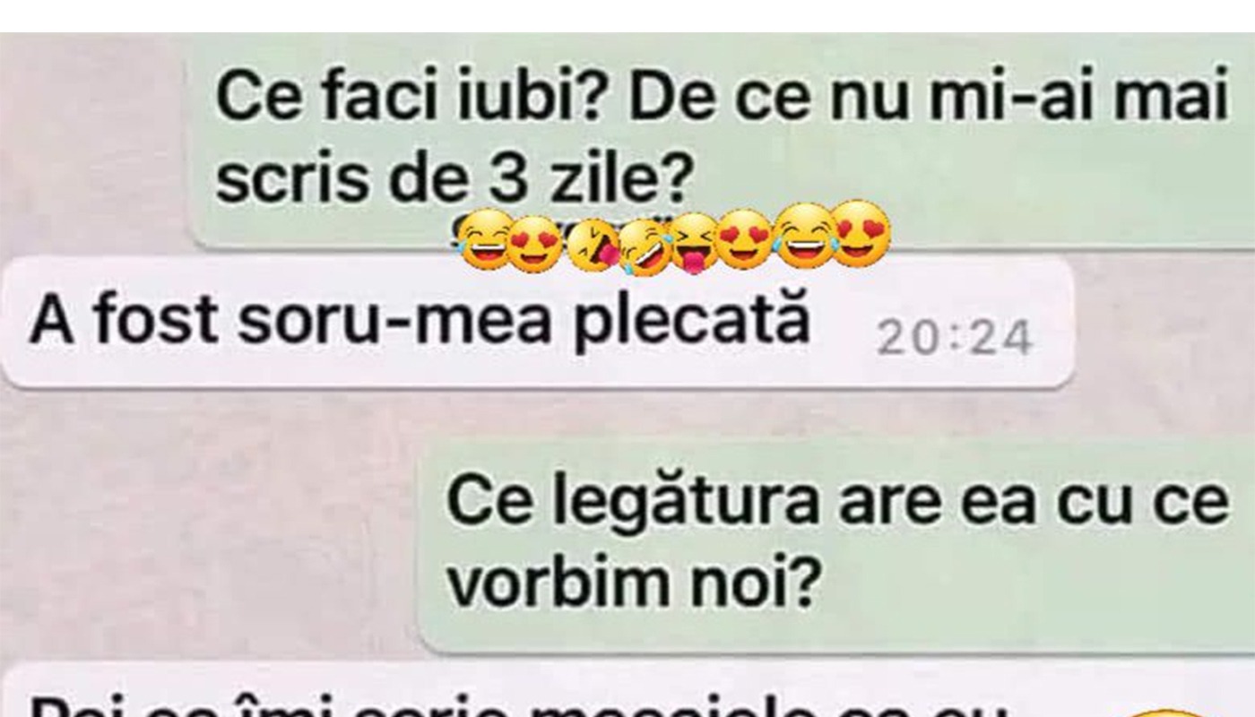 Bancul de joi | "De ce nu mi-ai mai scris de 3 zile?"