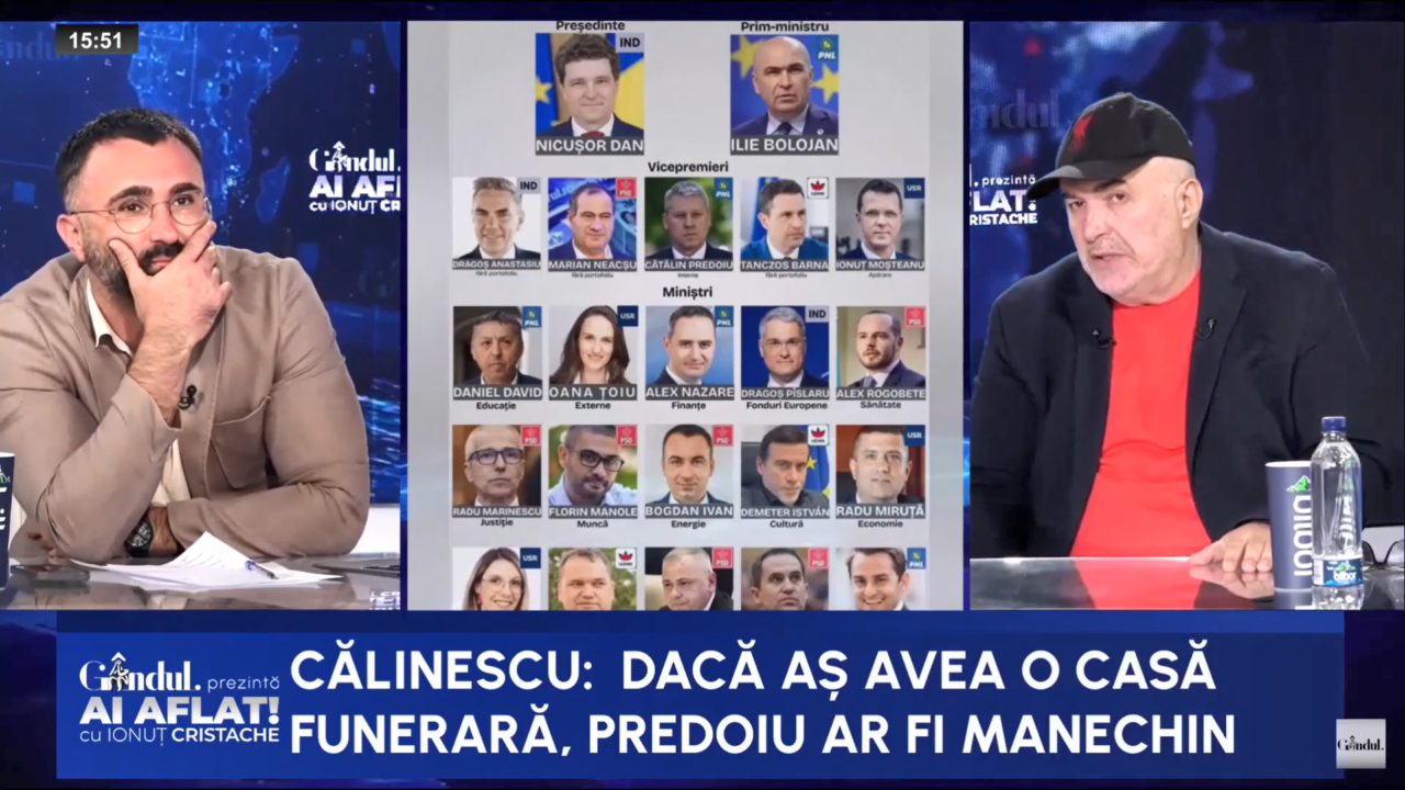 Florin Călinescu: „Predoiu ar fi manechin viu pentru coșciuge”