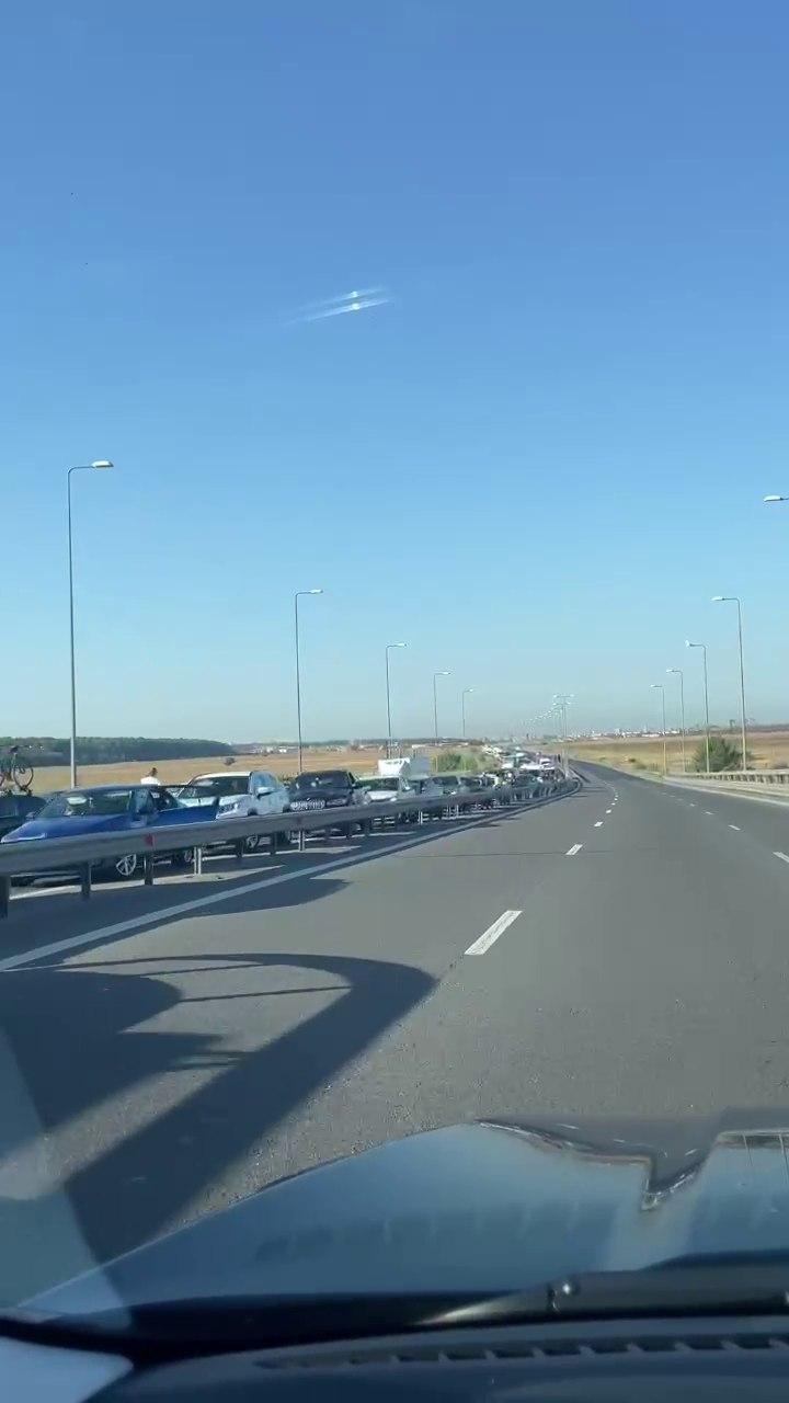 Accident pe A3, la Gruiu. Traficul spre Capitală, îngreunat