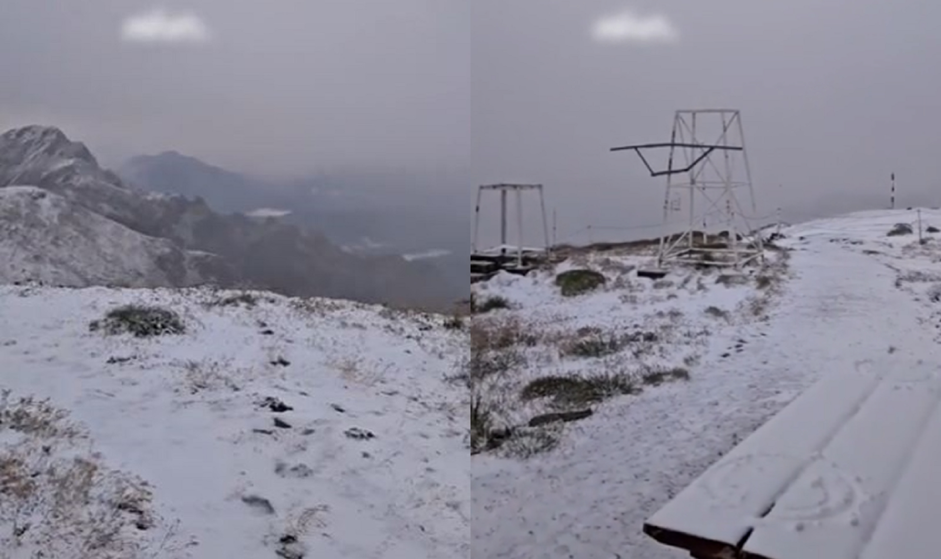 Zăpadă în august, în Munții Bucegi! Imagini spectaculoase cu ninsoarea ...