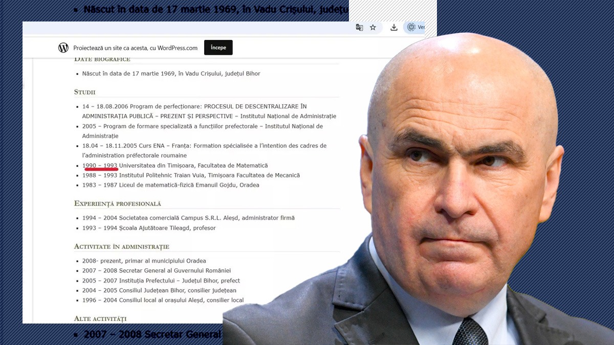 Ilie Bolojan ar fi terminat în trei ani o facultate de cinci. Ce nu se ...