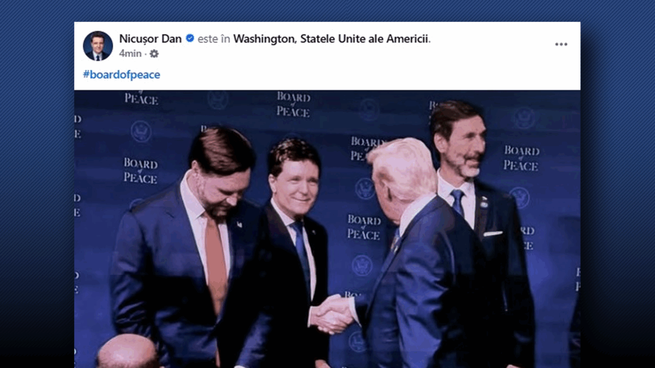 Nicușor Dan a publicat o poză „oficială” cu Donald Trump, de fapt o ...