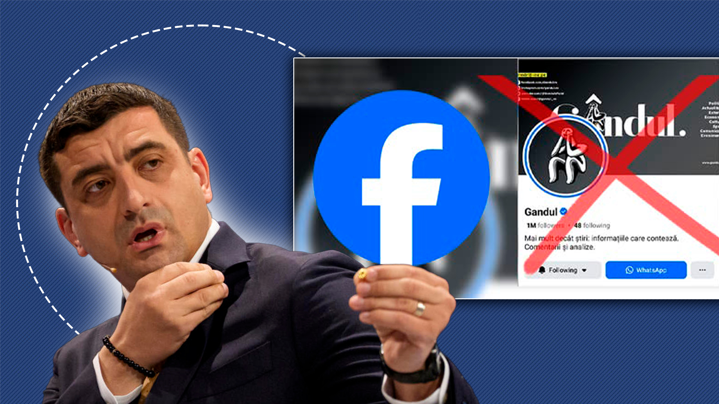 George Simion reacționează la abuzul Facebook asupra Gândul