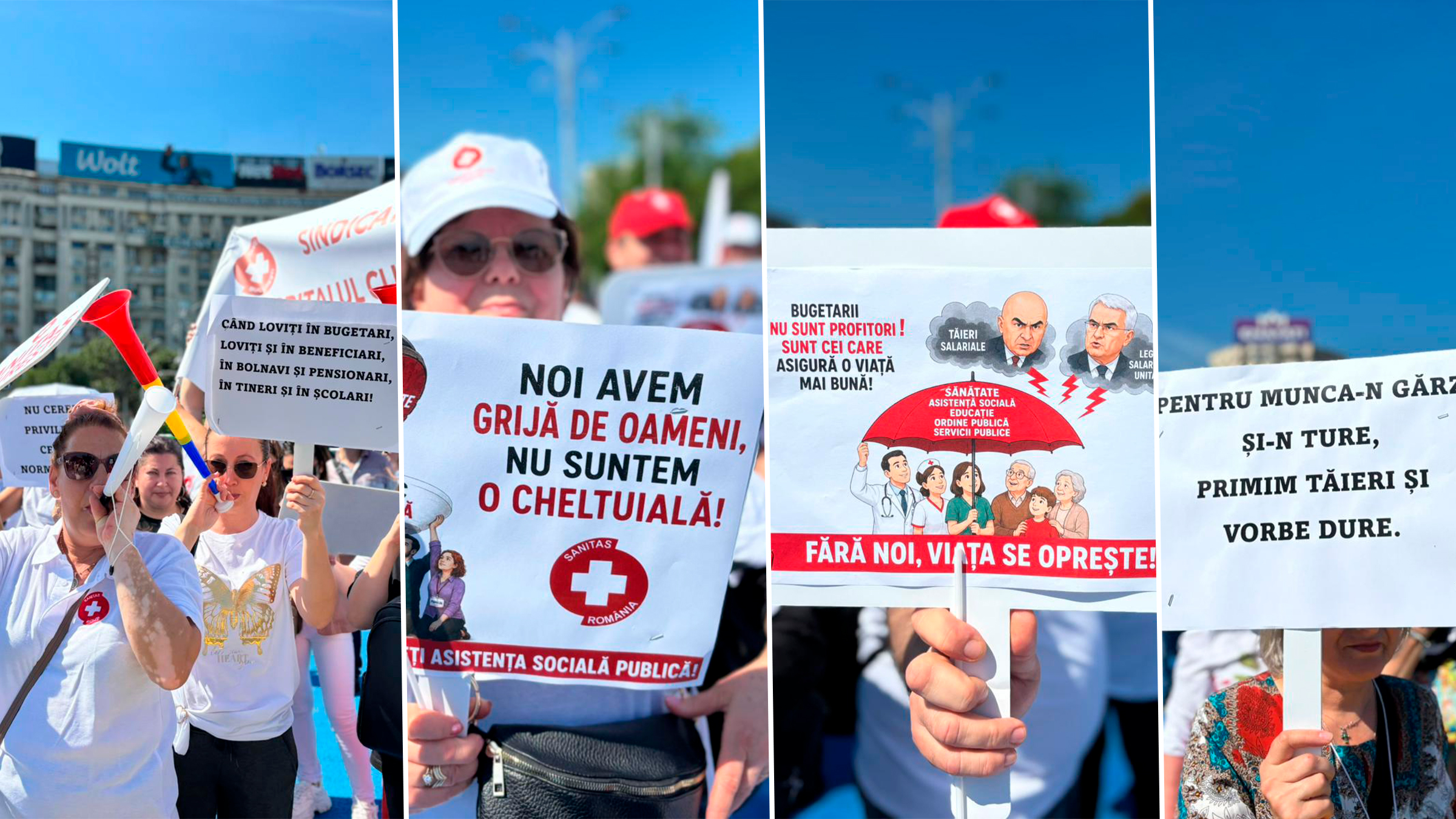 Mii de oameni protestează în toată țara. Medicii la București, grevă la ...